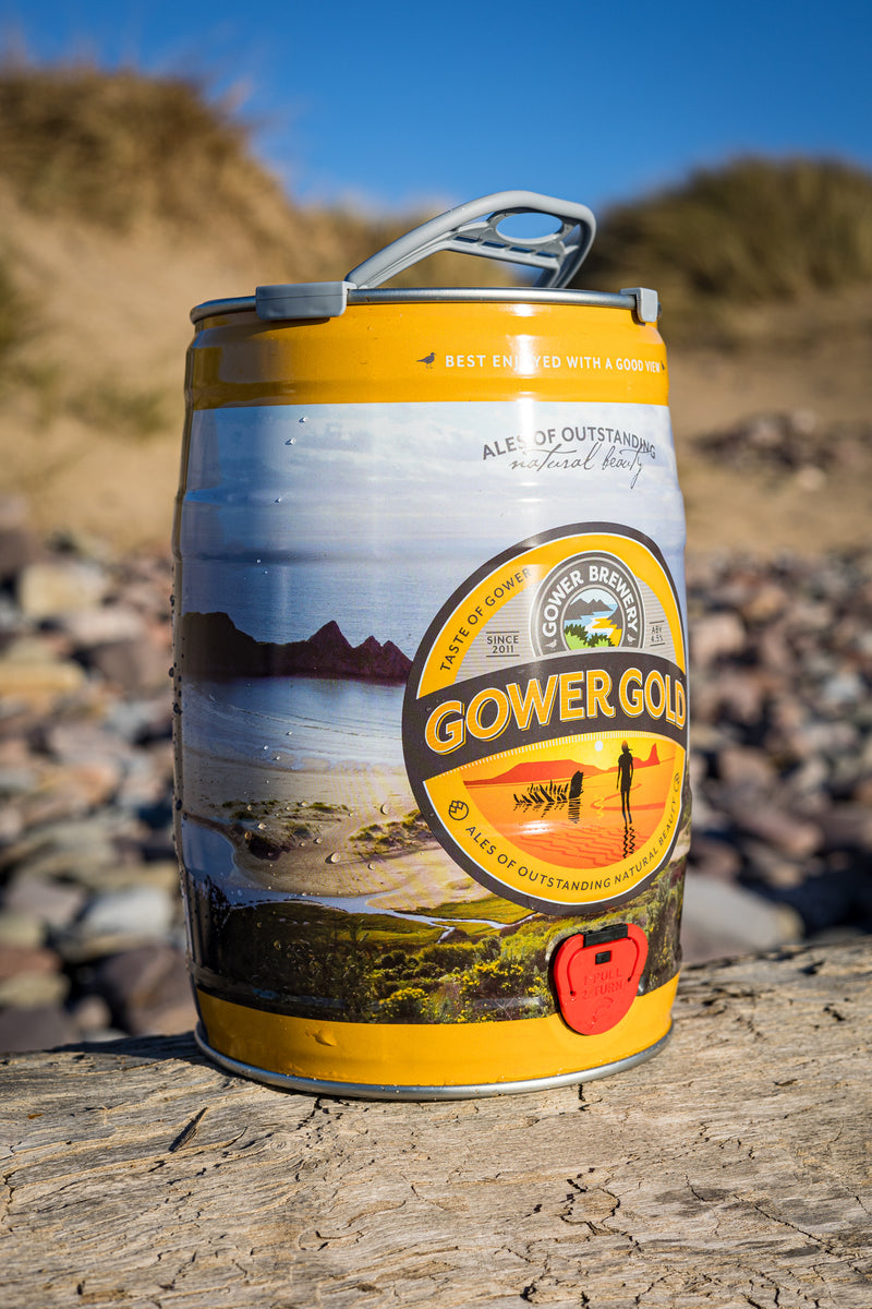 Gower Gold Mini Keg | Gower Brewery | Award Winning Welsh Ale | 4.5% ...